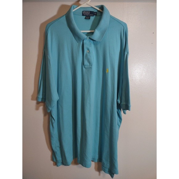 Polo Ralph Lauren | Shirts | Polo Ralph Lauren Mens 2xb Teal Blue Shirt Embroidered Short Sleeve ...